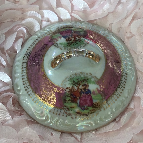 Lefton | Accents | Vintage Lefton China Japan Hand Painted Trinket Box ...